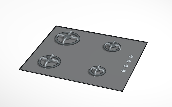 3D design Countertop Gas Stove - Tinkercad