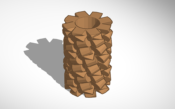 3D design Texture roller - duplicated heart shape - Tinkercad