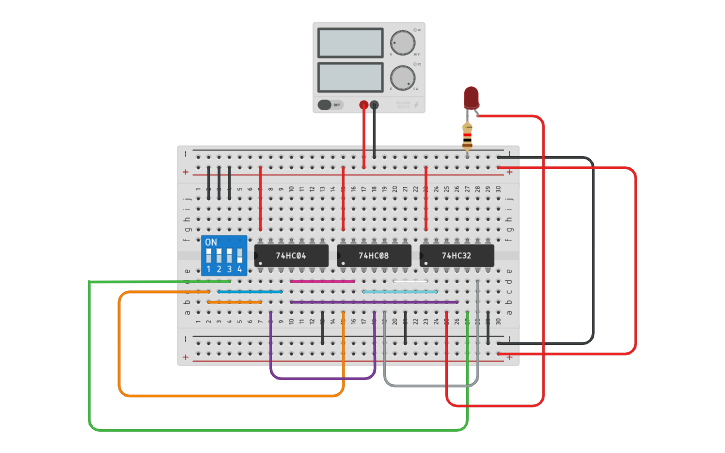 Circuit Design Using Basic Gates Tinkercad
