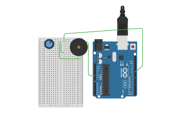 Circuit design buzzer | Tinkercad