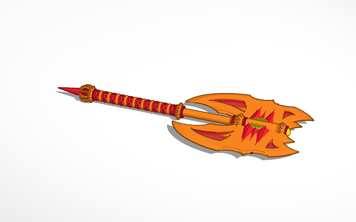 3D design Furious Hellfire Double Axe (Omega Weapon Class) | Tinkercad