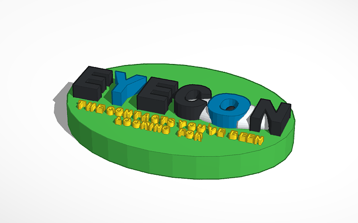 3D design EYECON logo | Tinkercad