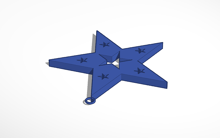 3D design Christmas star - Tinkercad