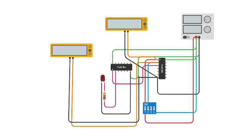 Circuit design XNOR Gate | Tinkercad