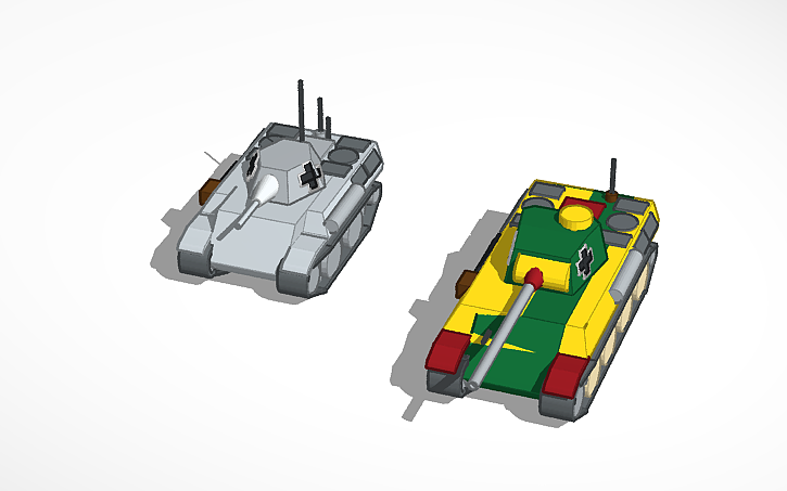 3D design Panzerkampfwagen V Panther and Spahpanzer Leopard - Tinkercad