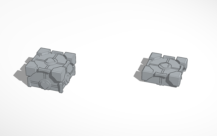 3D design Companion Cube for 3D Printer - Tinkercad