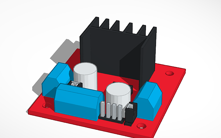 3D design L298N Driver Step motor - Tinkercad