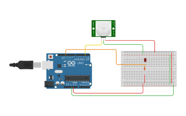 Circuit Design Detecting The Motion Of An Object Tinkercad