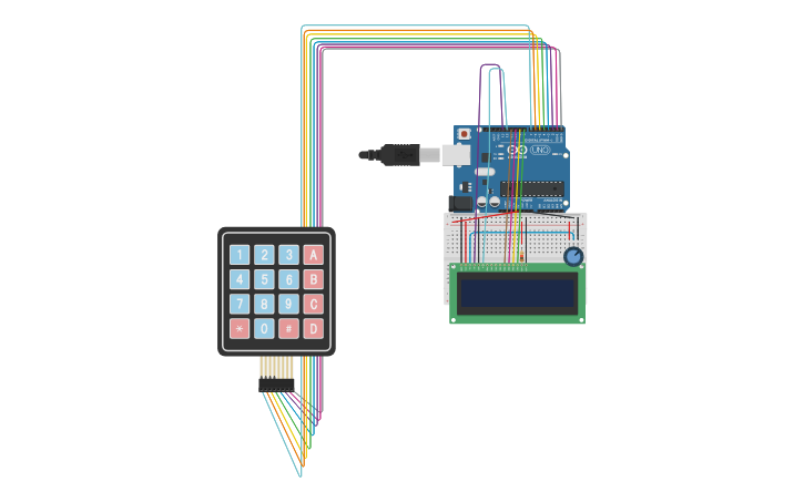 Circuit design Copy of Arduino Baisc Calculator | Tinkercad