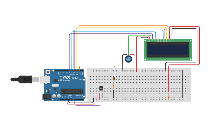 Circuit design Sensore di temperatura ON-OFF | Tinkercad