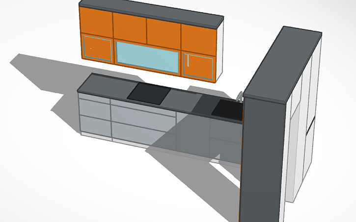 3D design kuchyň | Tinkercad