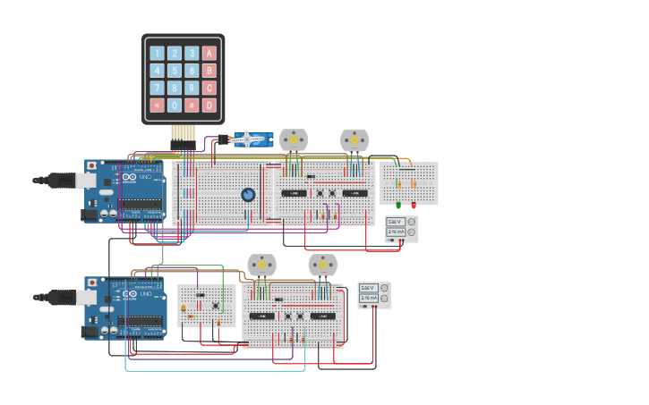 Circuit design ELEVADOR DE TIJERAS HIDRAÚLICO | Tinkercad