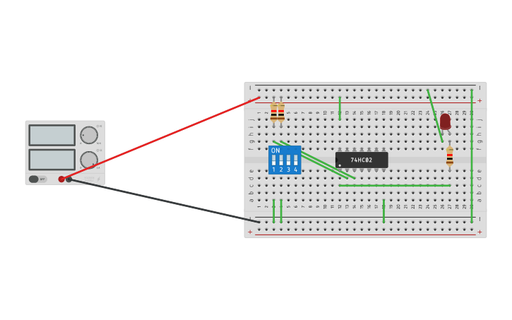 Circuit Design Nor Gate Tinkercad