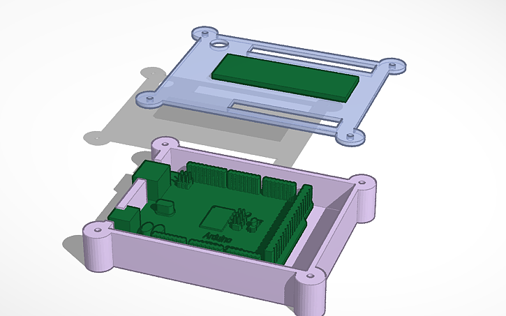 3D design Case Arduino UNO Acrílico - Tinkercad