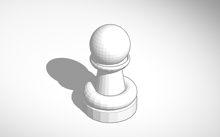 3D design Chess pawn - Tinkercad