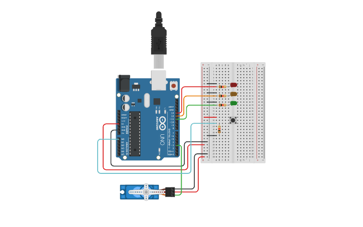 Circuit design TrainIntersection | Tinkercad