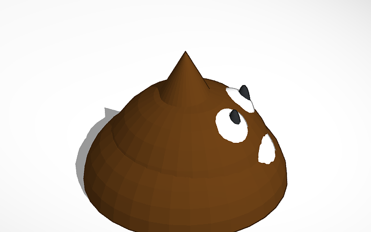 3D design emoji poop - Tinkercad
