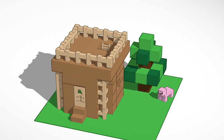 3D design MINE CRAFT - Tinkercad