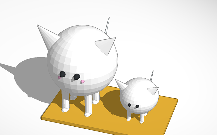 3D design Cute orb cat thing. LOL XD - Tinkercad