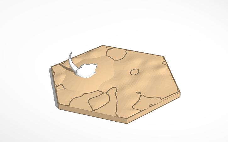 3D design Catan - Desert - Tinkercad