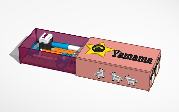 3D design Pencil case - Tinkercad