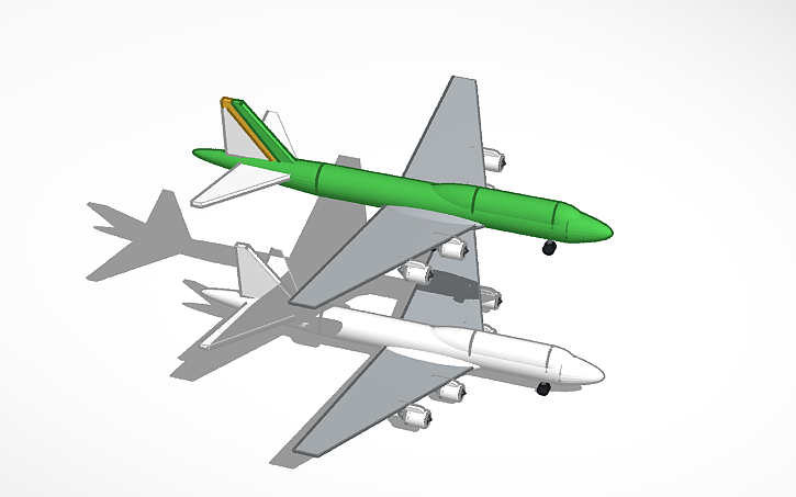 3D design Boeing 747-8i(white+unpainted) | Tinkercad