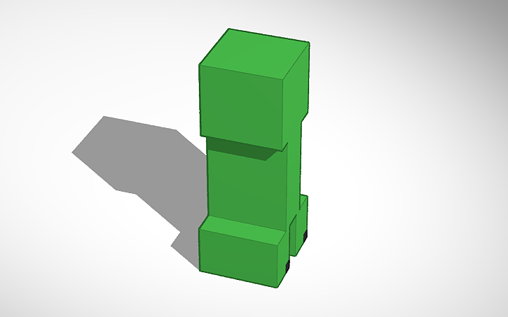 3D design creeper minecraft | Tinkercad