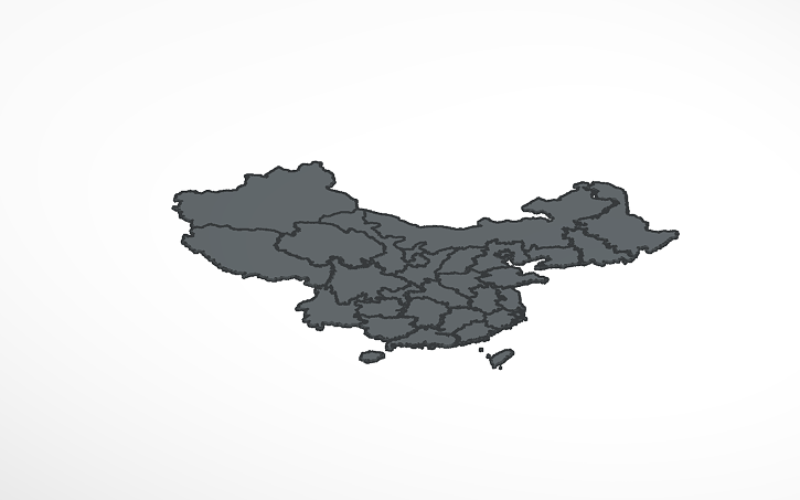 3D design China Map - Tinkercad