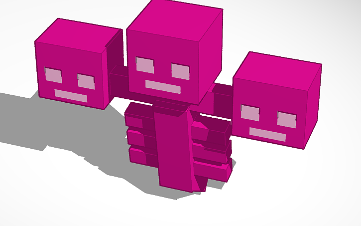 3d Design Minecraft Pink Whiter Tinkercad