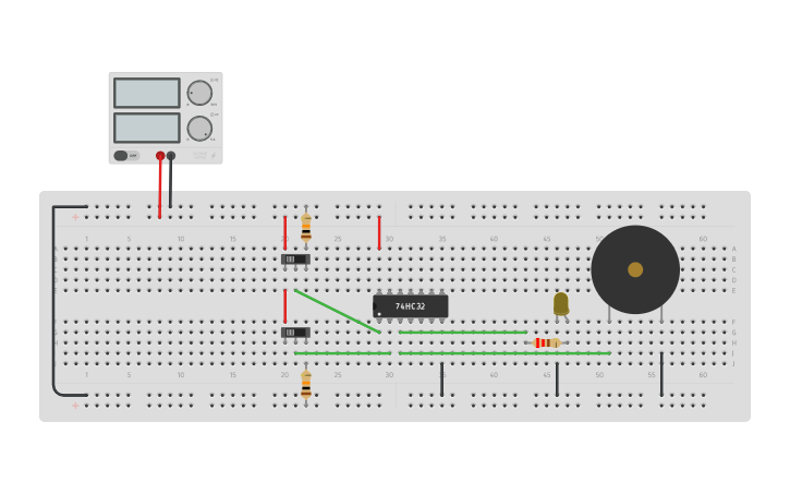 Circuit design door bell | Tinkercad