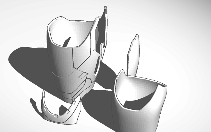 3D design Iron Man MK42 Forearm - Tinkercad