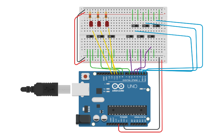 Circuit design logic gates - Tinkercad