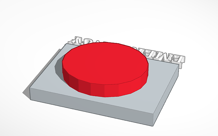 3D design EMERGENCY BUTTON - Tinkercad