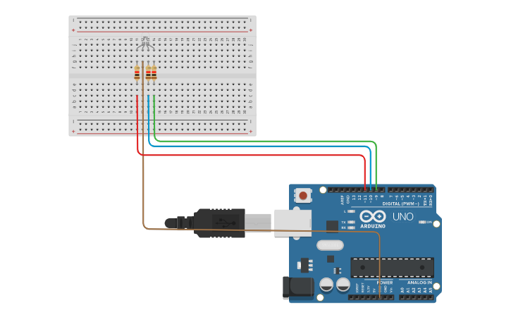 Circuit design rgb | Tinkercad