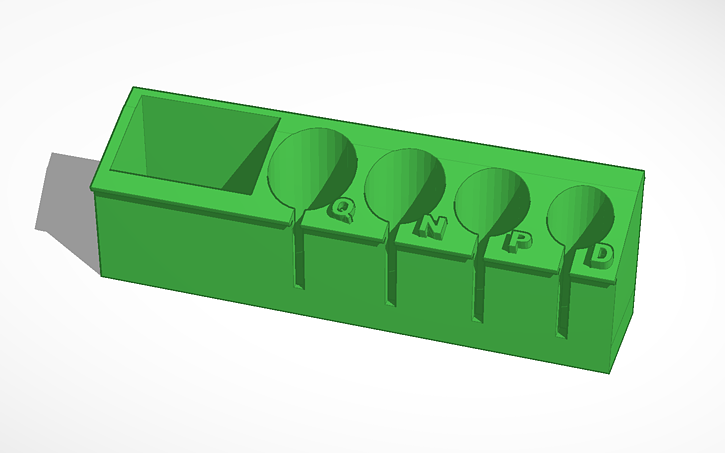 3D design Coin Holder v1 - Tinkercad