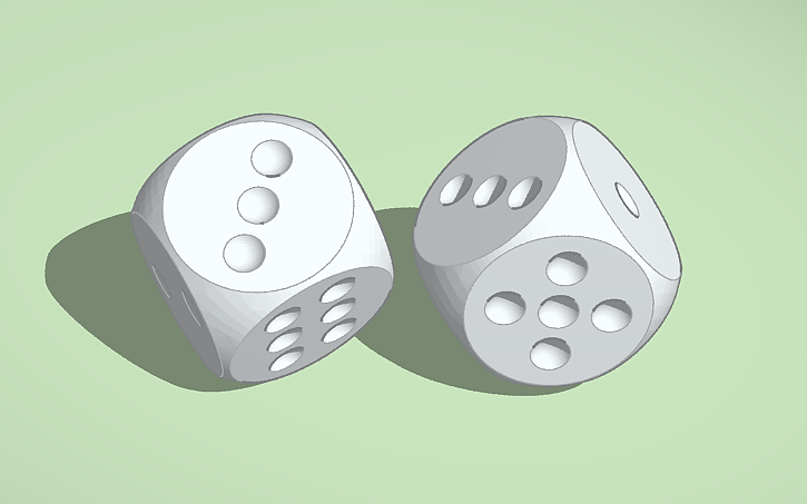 3D design Copy of Dice - Tinkercad