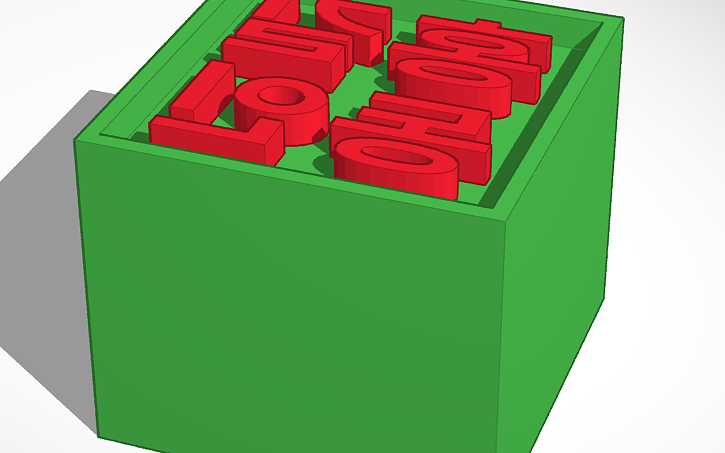 3D design stamp-square - Tinkercad