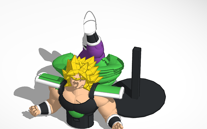3D design Supersaiyan broly - Tinkercad
