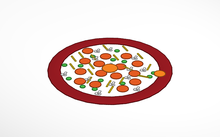 3D design giant pizza - Tinkercad