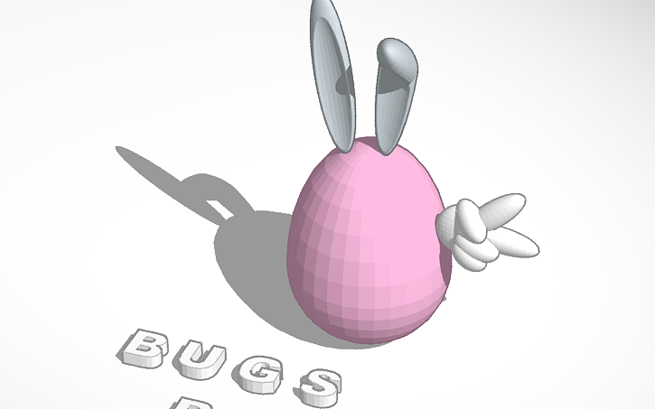 3D design Bugs Bunny - Tinkercad