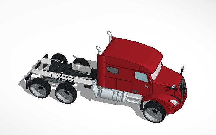 3D design sema Semi truck - Tinkercad