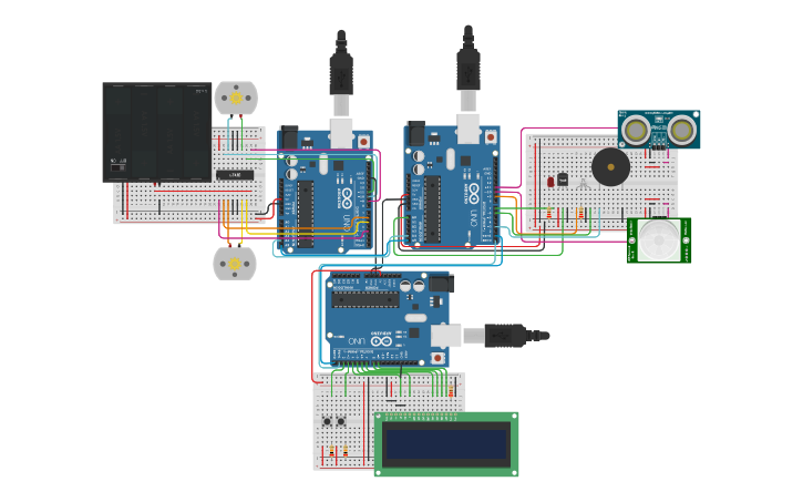 Circuit design Project - RC Car V3 - Tinkercad
