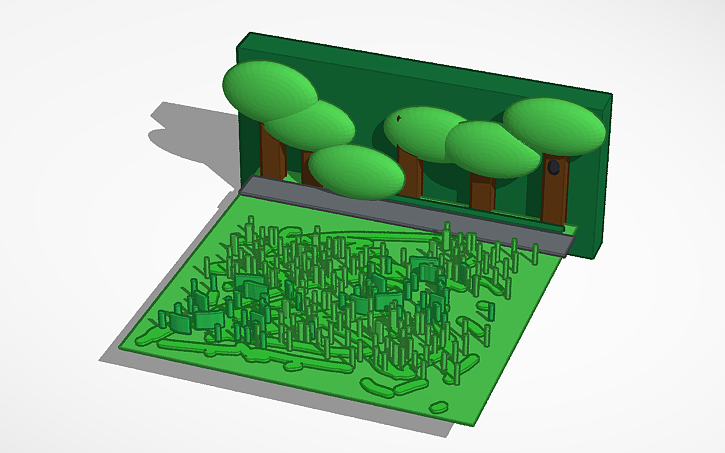 3D design Forest background - Tinkercad