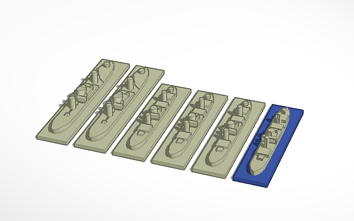 3D design Cargo Ship x4+2 Tankers 1-3000 - Tinkercad