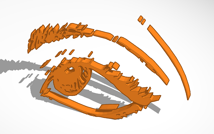 3D design occhio (2d a 3d) | Tinkercad