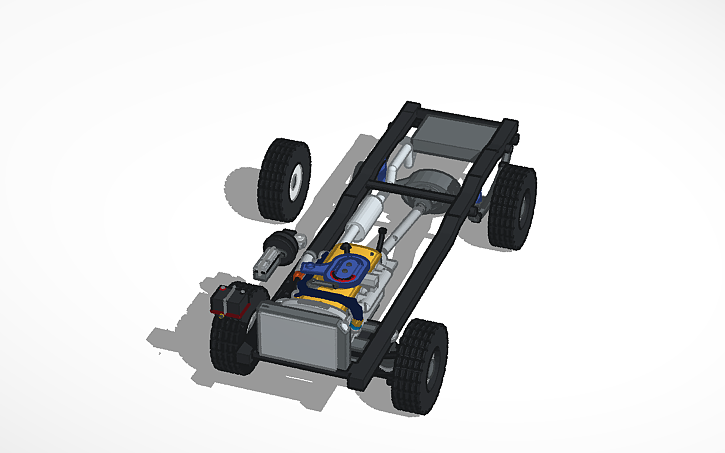 3D design F100 chasis - Tinkercad