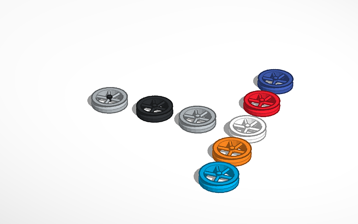 3D design Muscle Car Rims - Tinkercad