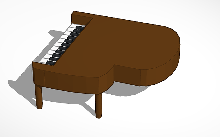 3D design Piano | Tinkercad