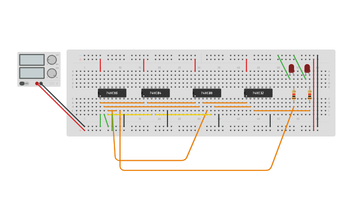Circuit Design Full Subtraction Tinkercad