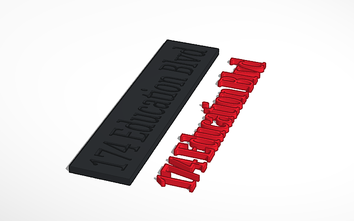 3D design Address - Tinkercad